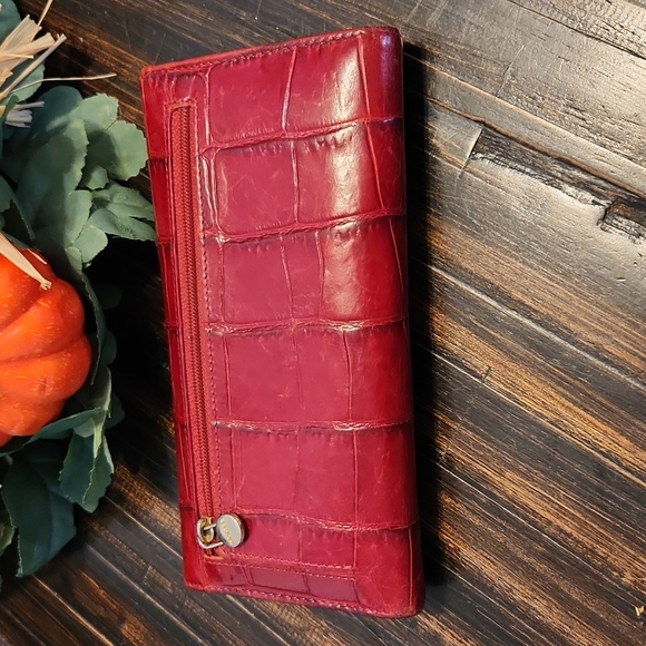 Monsac | Bags | Vintage Monsac Original Leather Trifold Red Pattern ...